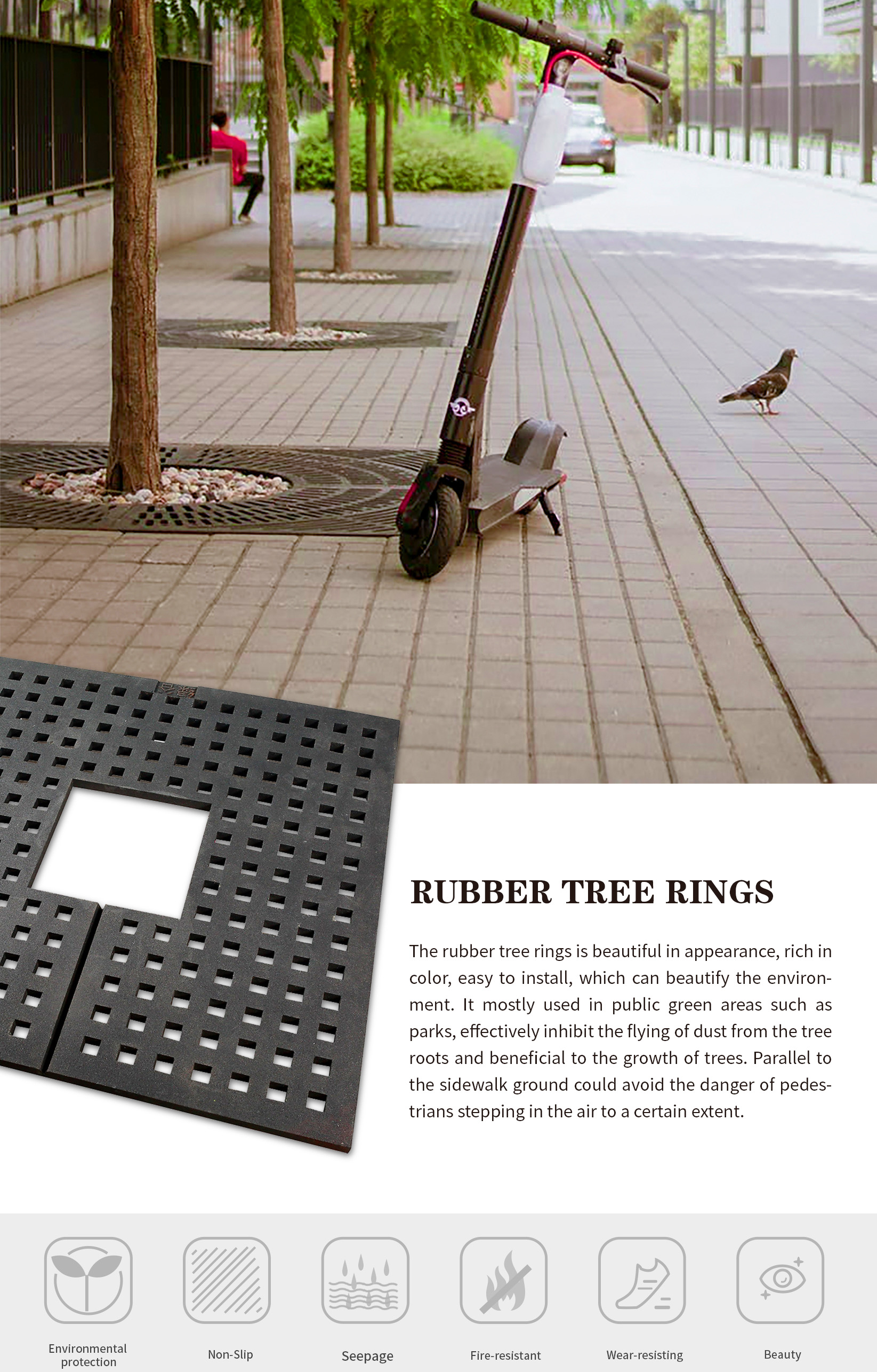 Red Big Rubber Mulch Tree Ring - Buy Recycled rubber floor mat, Red Big ...